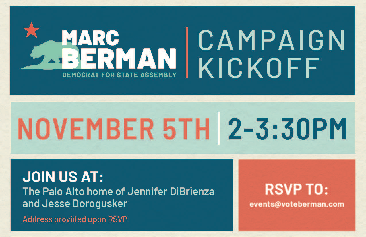Marc Berman Campaign Kickoff – Santa Clara County United Democratic ...